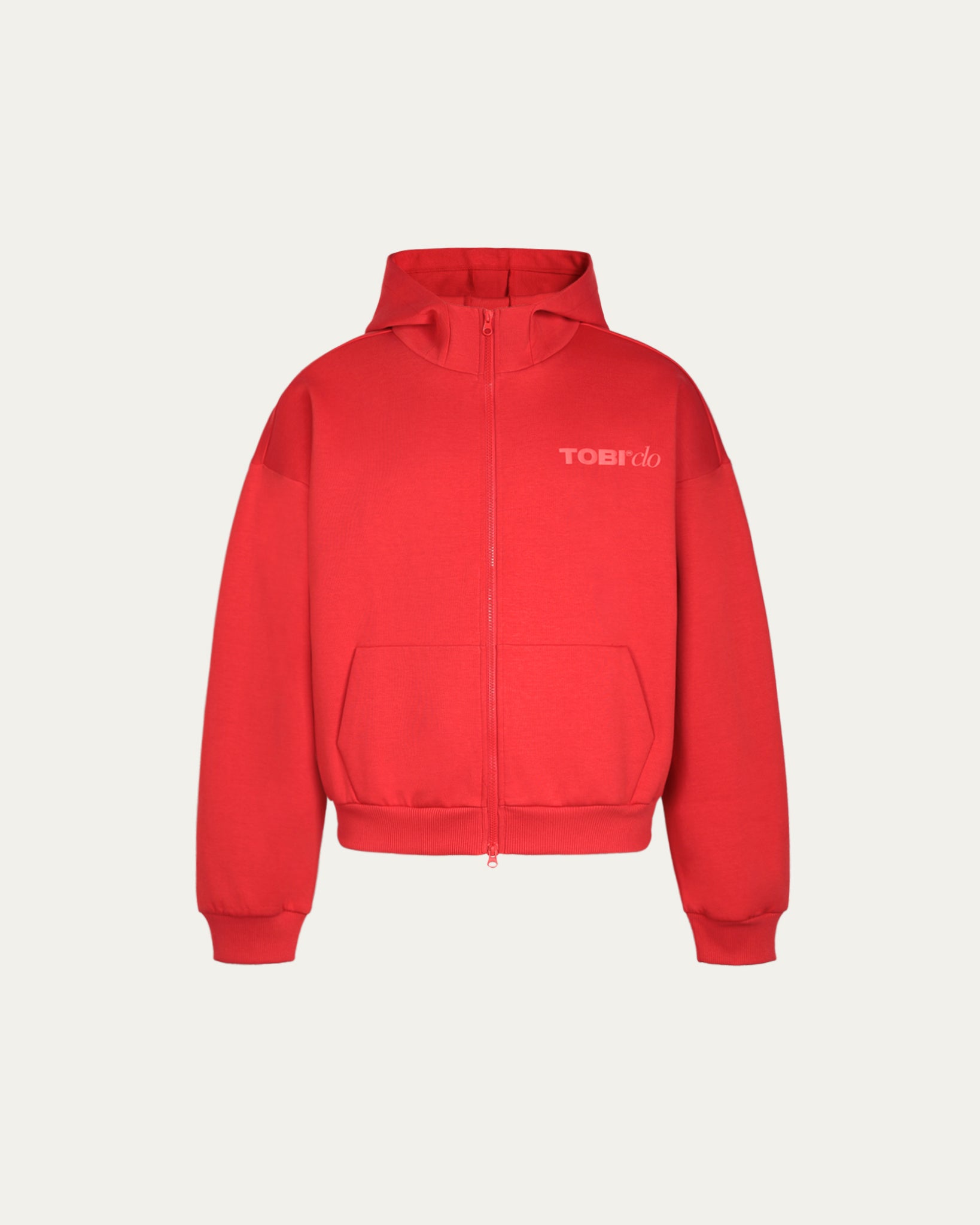 TOBI Flex Air Basic Hoodie - Fiery Red - TOBI